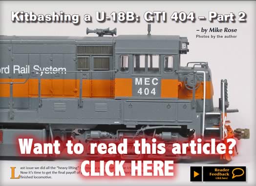 Kitbashing a U18B - part 2 | Model Railroad Hobbyist magazine